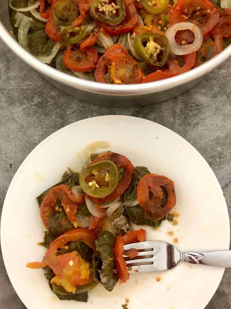 Meat Patties in Fresh Beautiful Grape Leaves - Palestine In A Dish
