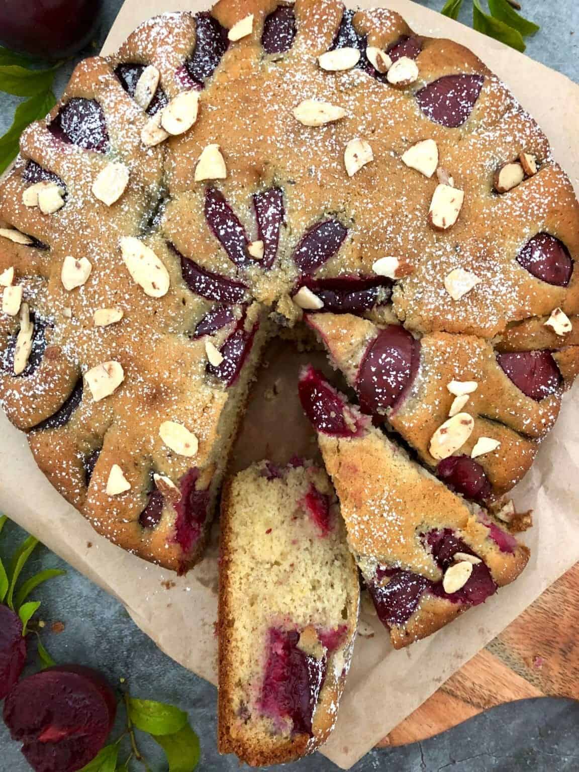 Olive Oil Plum Cake - Palestine In A Dish
