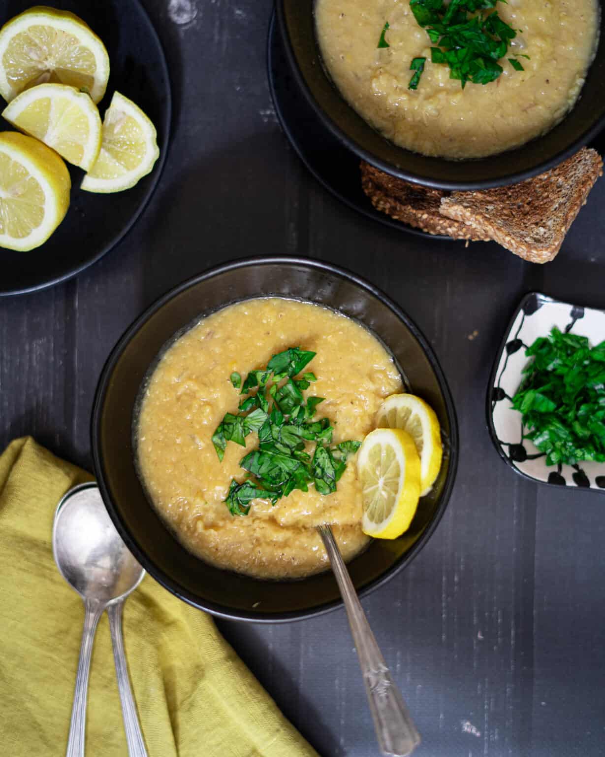 Easy Palestinian Red Lentil Soup - Palestine In A Dish