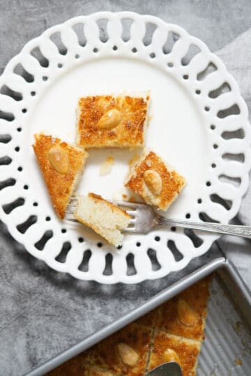 Best Namoura Cake Recipe - AKA Harissa Dessert - Palestine In A Dish