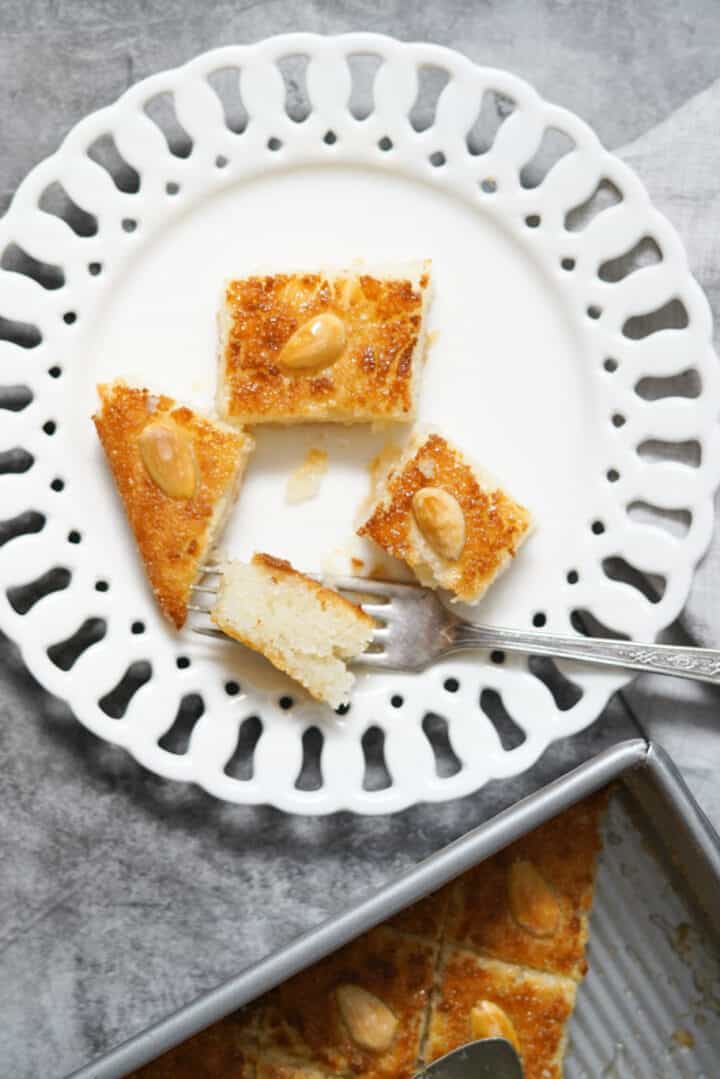 Best Namoura Cake Recipe - AKA Harissa Dessert - Palestine In A Dish